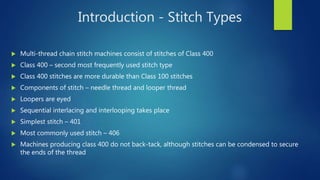 Multi thread chain stitch machines | PPTX