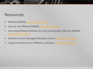 Using SPMetal for faster SharePoint development | PPT