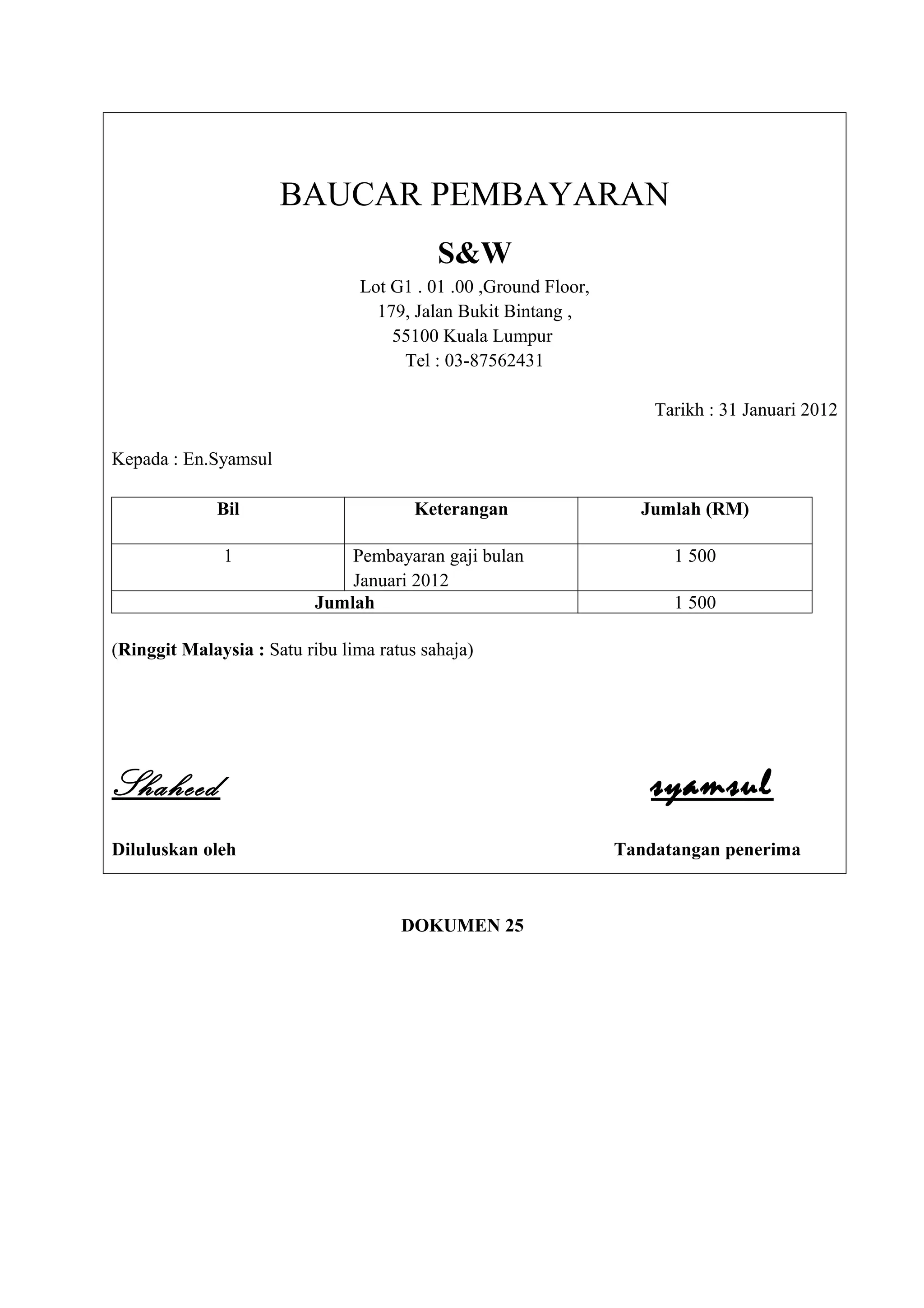Spm folio akaun | DOC