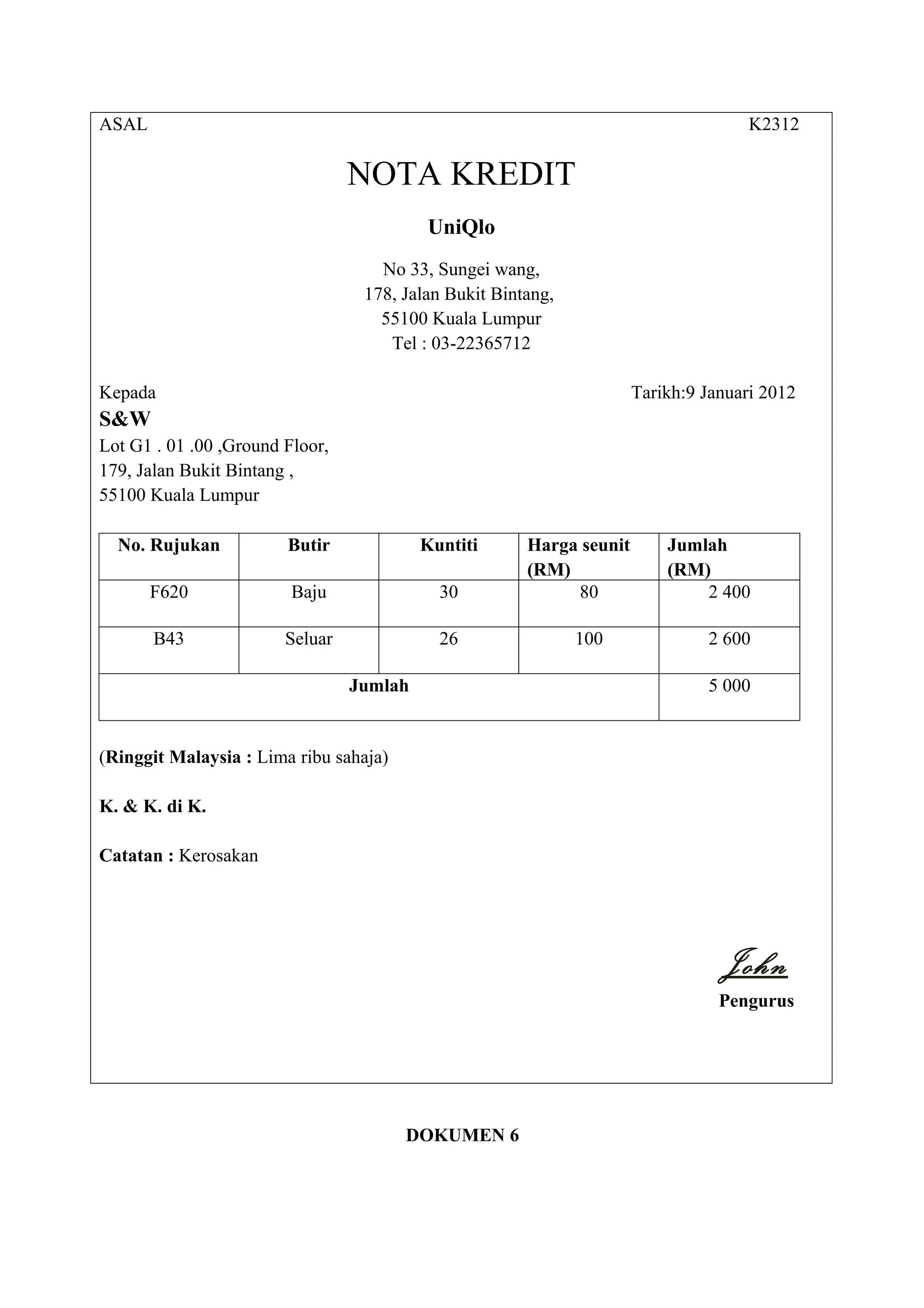 Spm folio akaun | DOC
