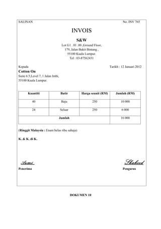 Spm folio akaun | DOC