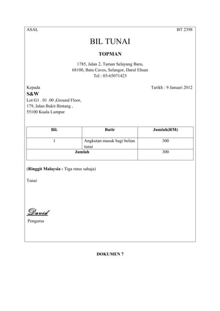 Spm folio akaun | DOC