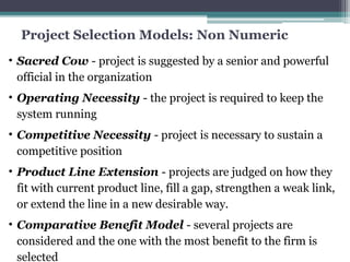 Software Project Management/Selection Models .pptx