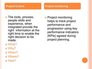 Software Project Management (monitoring and control) | PPTX