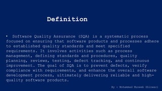 Major SQA 5 Activities | PPT