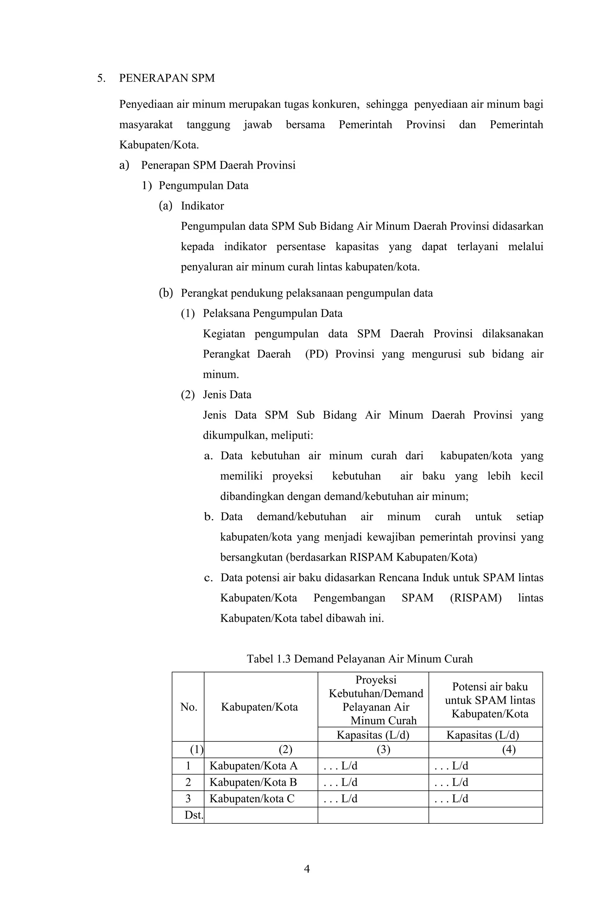SPM NTB SEBAGAI CONTOH UNTUK PENYUSUNAN SPM BIDANG AIR LIMBAH ATAU KEGIATAN MONITORING | PDF