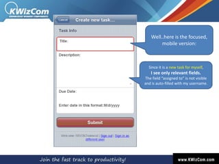 KWizCom SharePoint Mobile solution | PPT