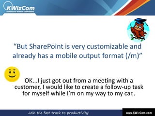 KWizCom SharePoint Mobile solution | PPT