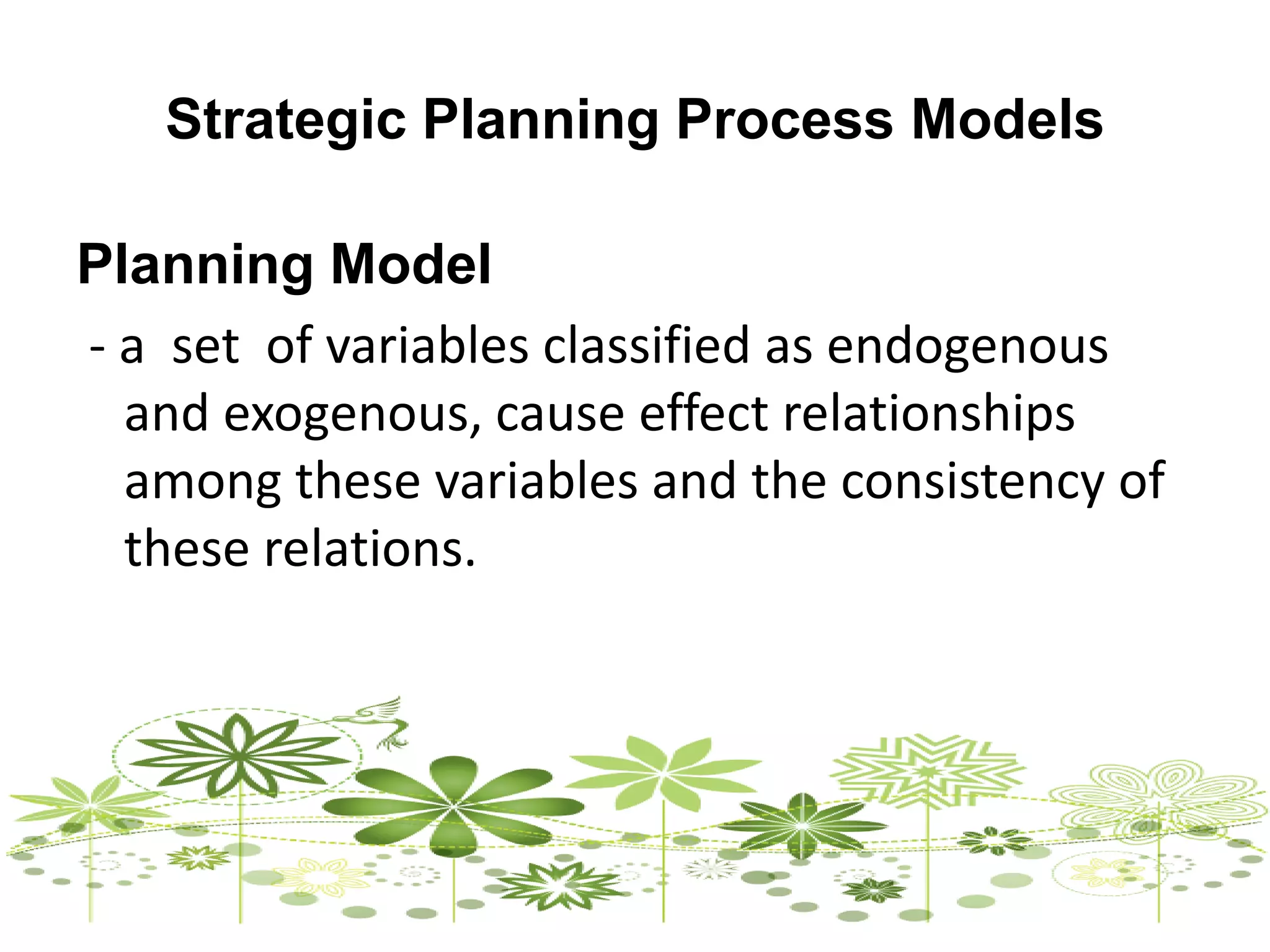 Strategic Planning Models | PDF