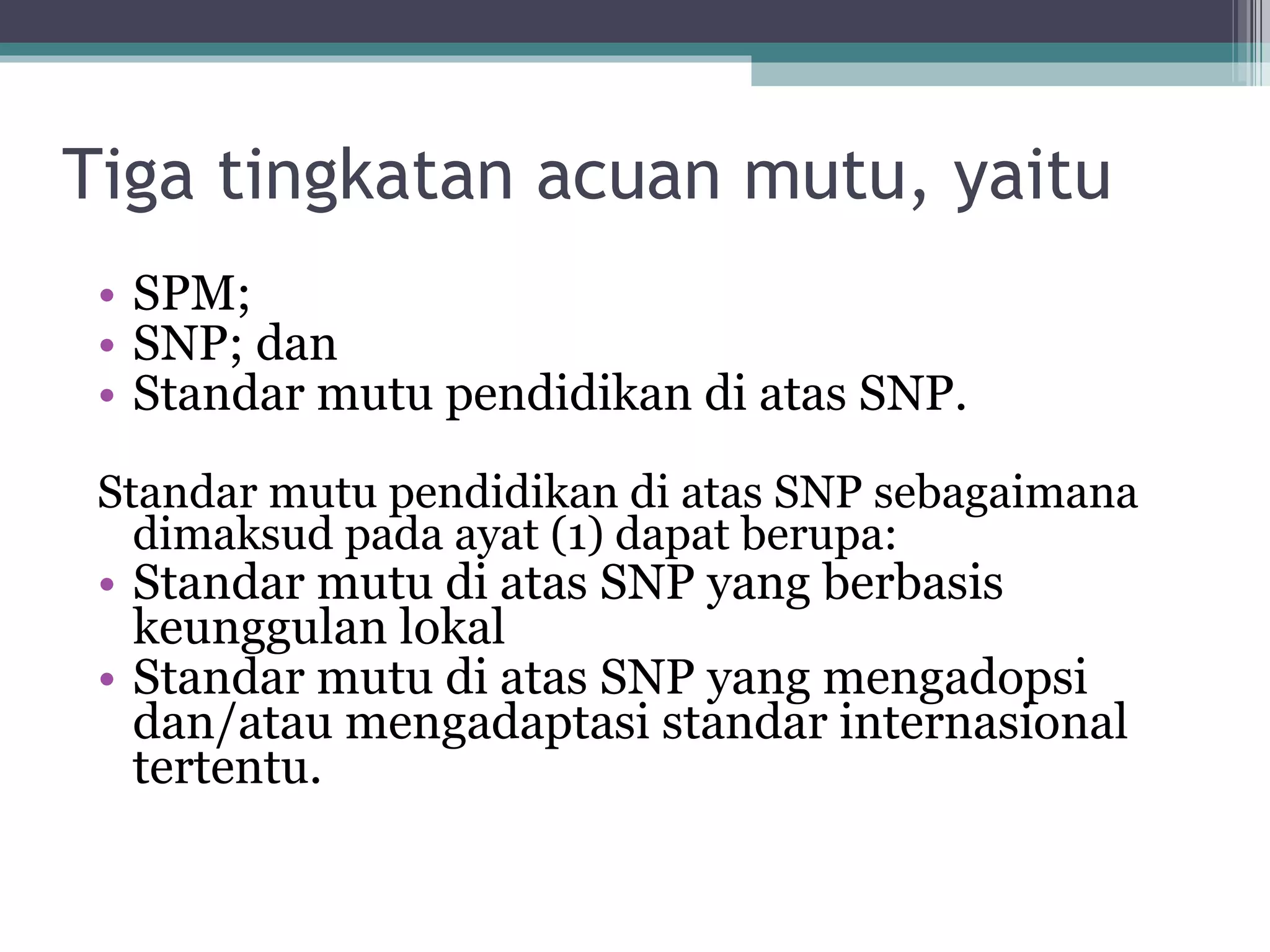 SISTEM PENJAMINAN MUTU PENDIDIKAN | PPT