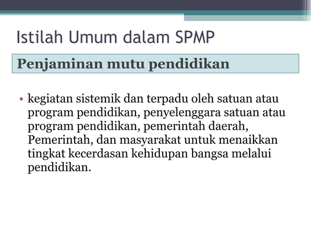 SISTEM PENJAMINAN MUTU PENDIDIKAN | PPT