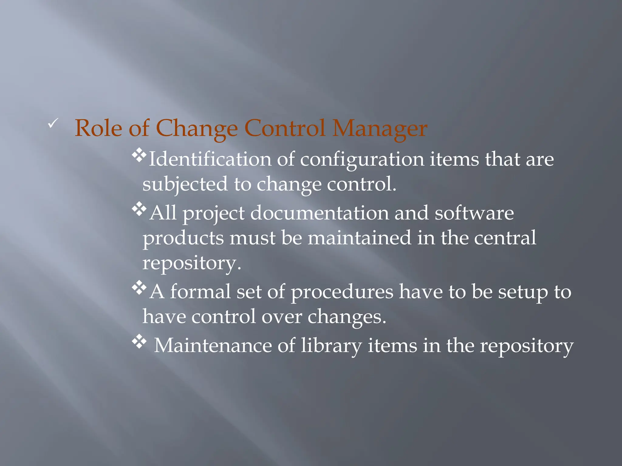 Project Tracking , Change Control in SPM | PPTX