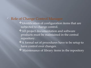 Project Tracking , Change Control in SPM | PPTX