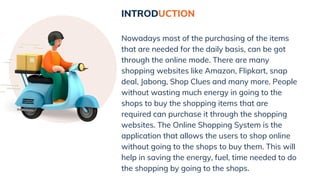 ONLINE SHOPPING SYSTEM -SEPM | PDF