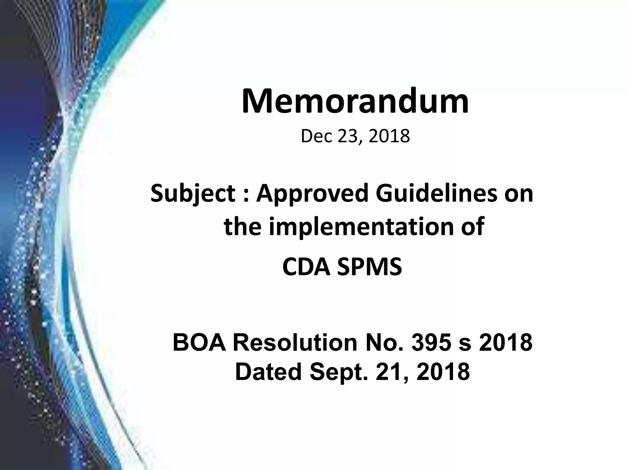 CDA Strategic Performance Management System Revised | PPT