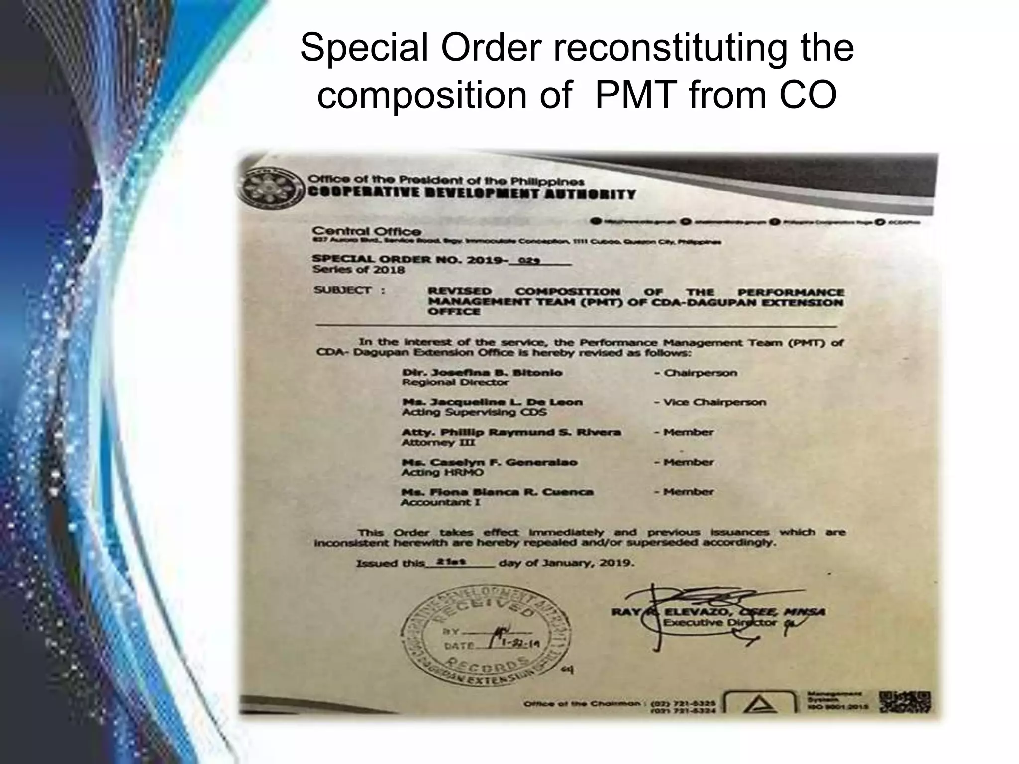 CDA Strategic Performance Management System Revised | PPT