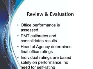 CDA Strategic Performance Management System Revised | PPT