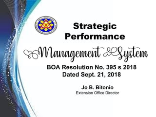 Strategic Performance Management System | PPT
