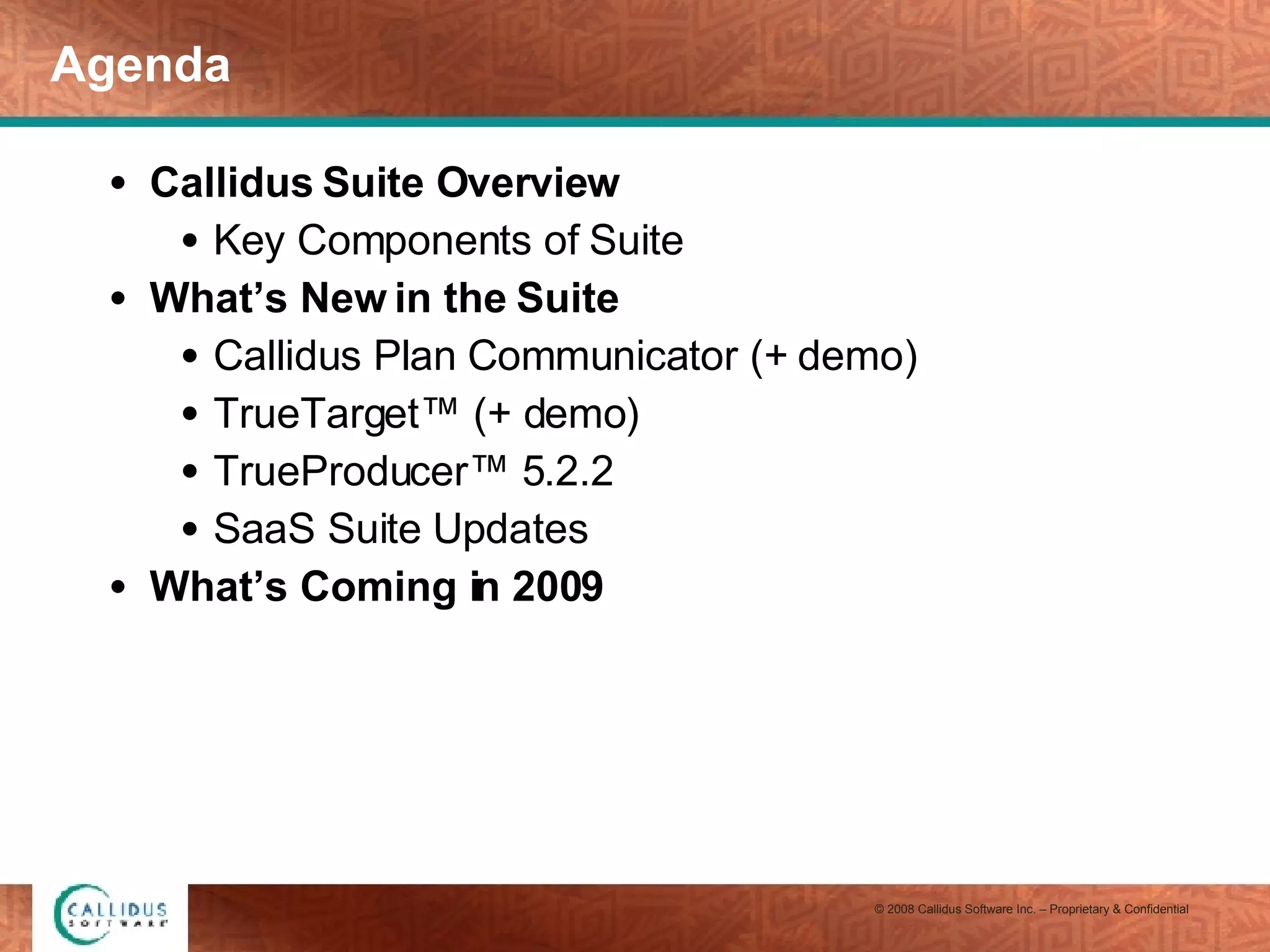 Callidus Software Product Suite Overview: What's New | PPT