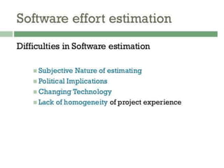 SPM week 6 Effort estimation slides from 7th semeter.pptx