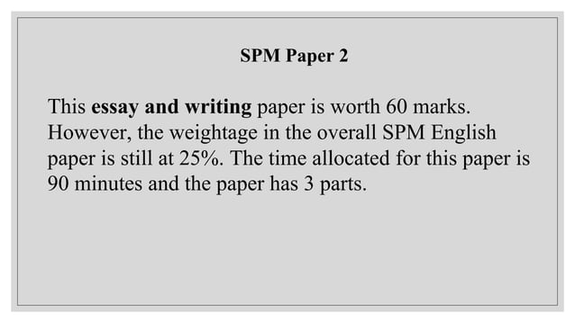 SPM WRITING TEST- AN Understanding.pptx | Screenwriting | Content ...