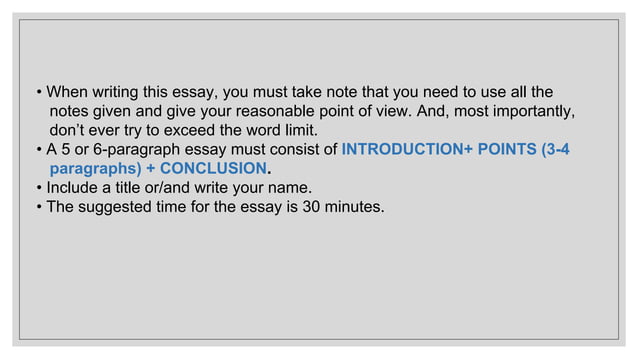 SPM WRITING TEST- AN Understanding.pptx | Screenwriting | Content ...