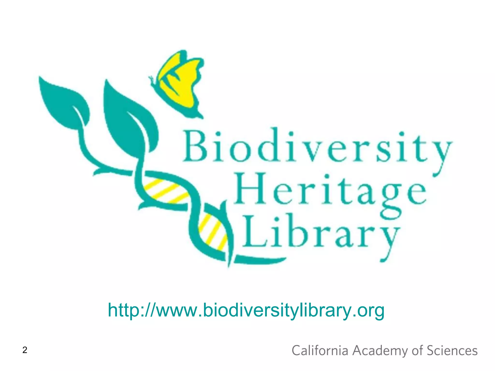 The Biodiversity Heritage Library: 30 Million Pages of Taxonomic ...