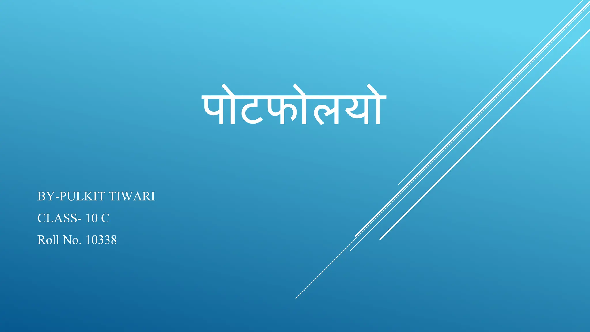Hindi portfolio for students of 10th class | PDF