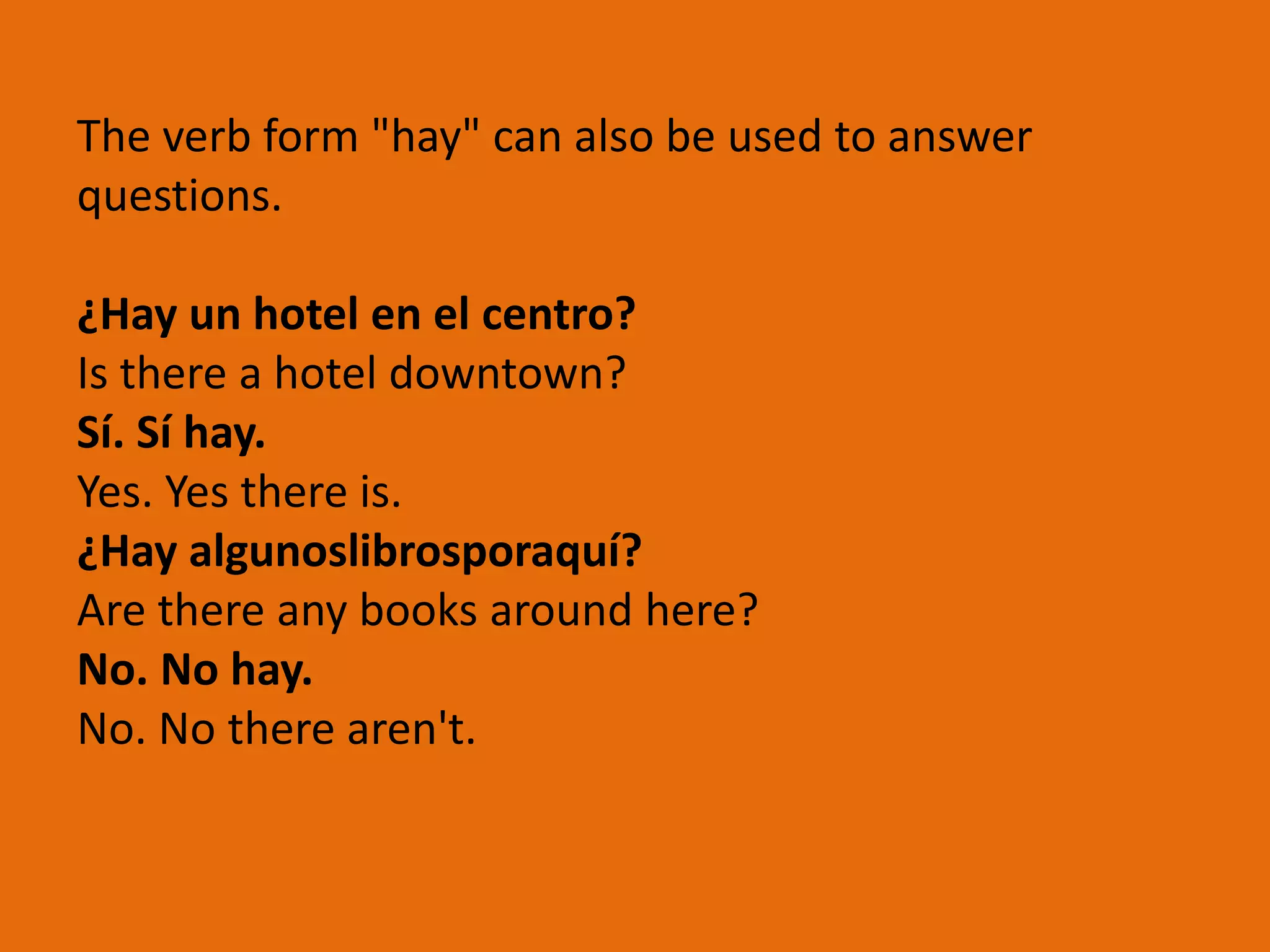 Verb form of "Hay" | PPTX
