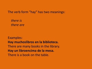 Verb form of "Hay" | PPTX
