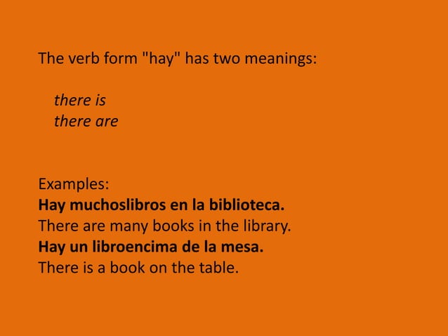 Verb form of "Hay" | PPTX