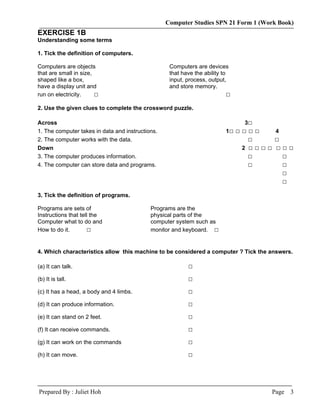 Spn year 7 workbook | PDF | Computer Peripherals | Computing