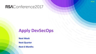 DevSecOps - Building continuous security into it and app infrastructures | PPT