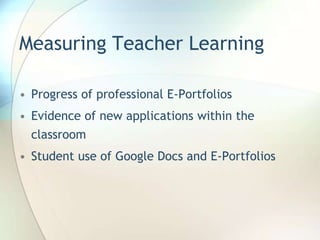 Creating E-Portfolios using Google Docs | PPTX