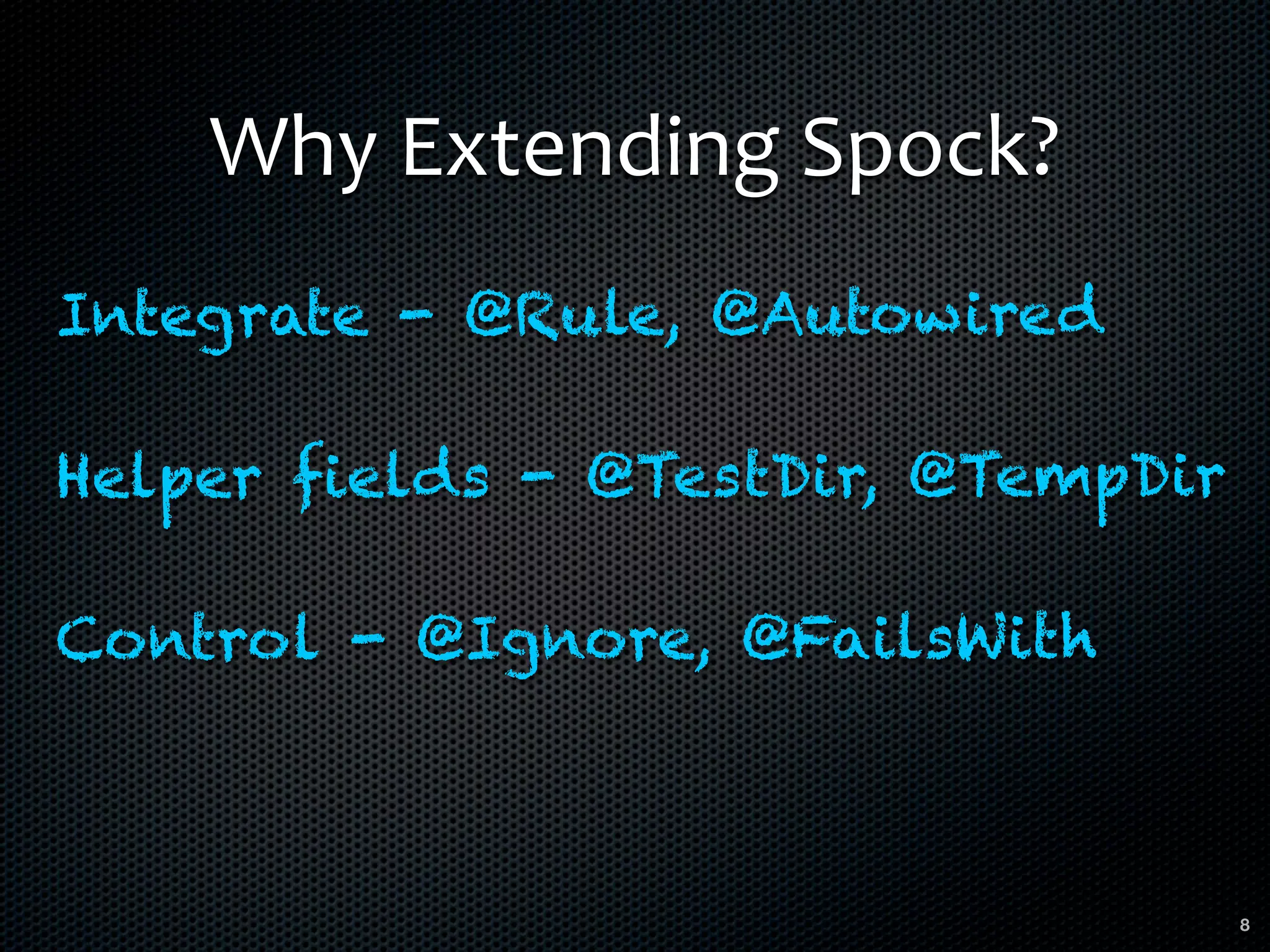 Spock Extensions Anatomy | PPT