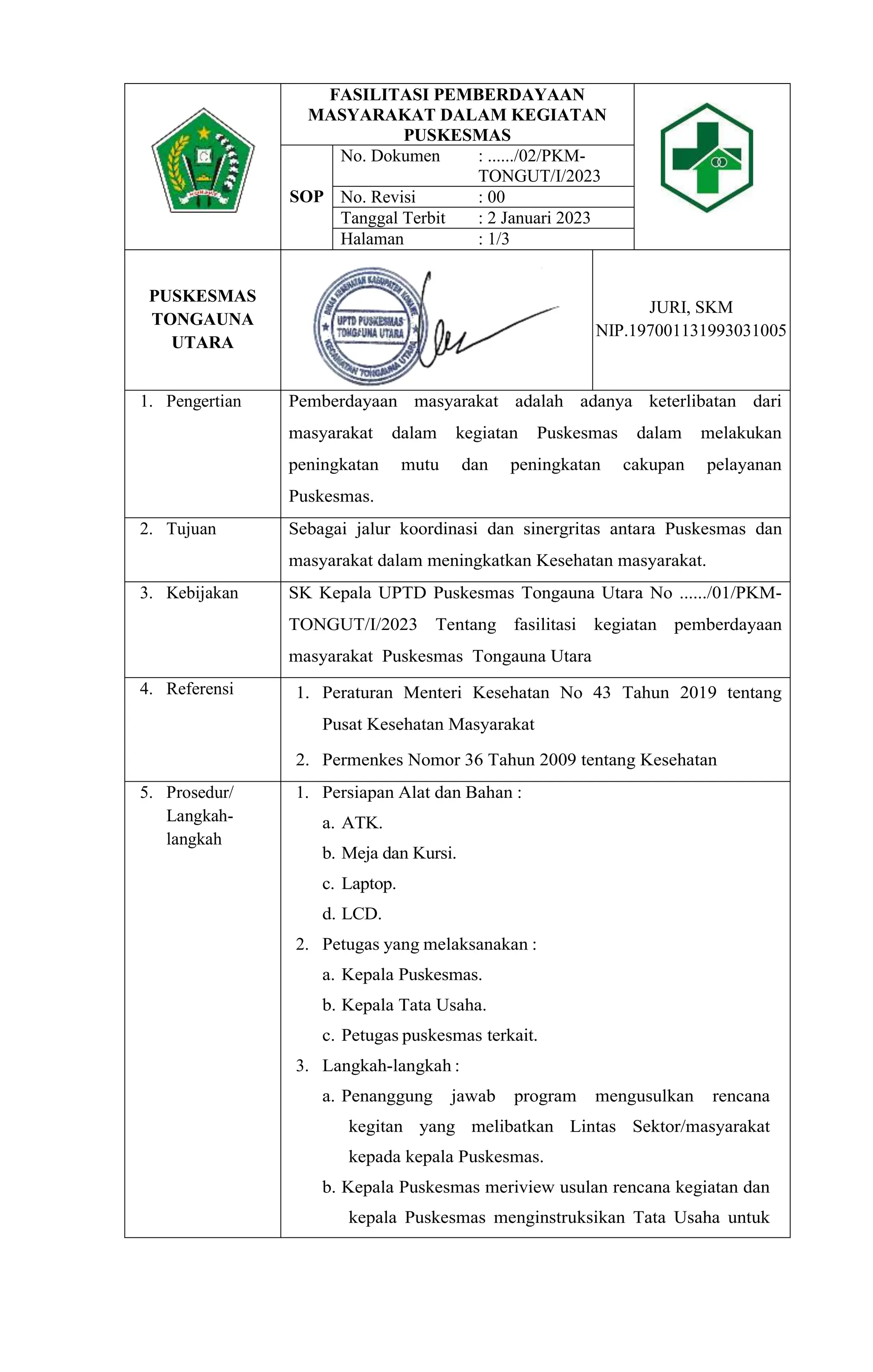 SPO fasilitasi kegiatan pemberdayaan masyarakat.doc