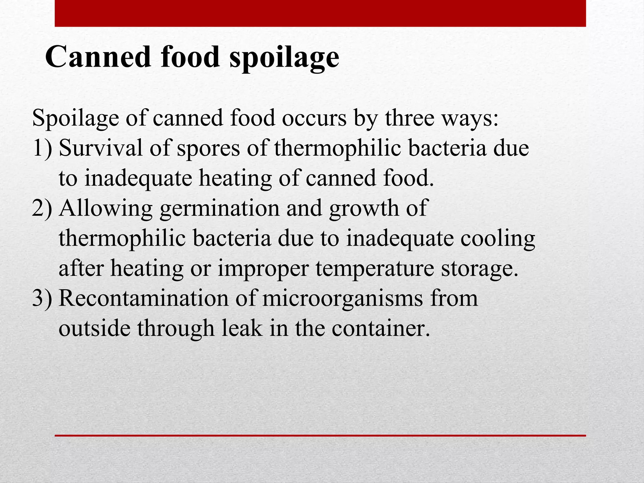 Spoilage of canned food | PPT
