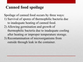 Spoilage of canned food | PPT