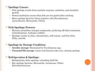 Spoilage of cereal and sea food ( physical, chemical and biological) | PPTX