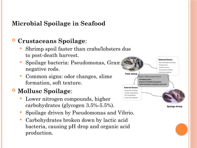 Spoilage of cereal and sea food ( physical, chemical and biological) | PPT