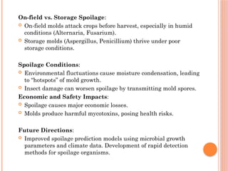 Spoilage of cereal and sea food ( physical, chemical and biological) | PPTX