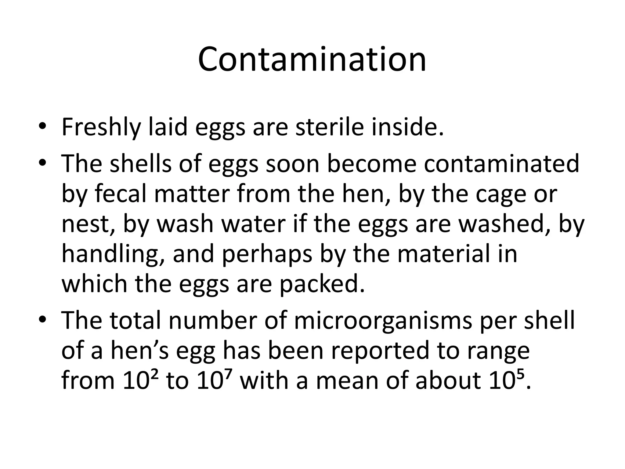 Microbial spoilage of eggs | PPTX