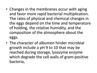 Microbial spoilage of eggs | PPTX