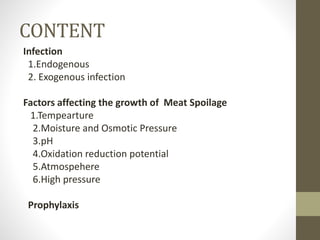 Spoilage of meat | PPTX