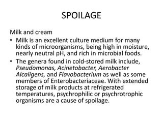 Contamination, Preservation and Spoilage of milk | PPTX