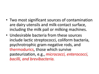 Contamination, Preservation and Spoilage of milk | PPTX
