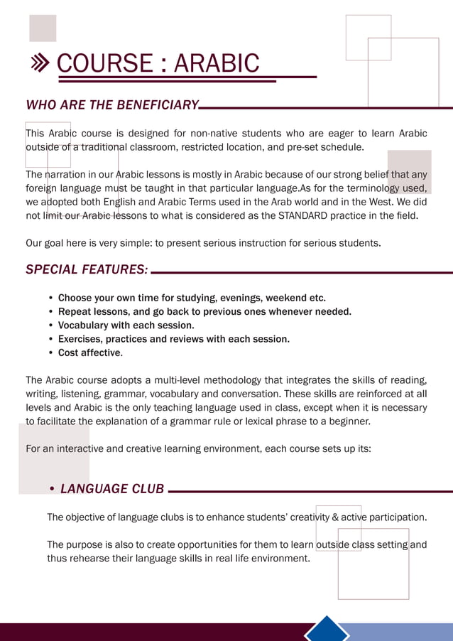 Spoken Arabic Classes Course | PDF