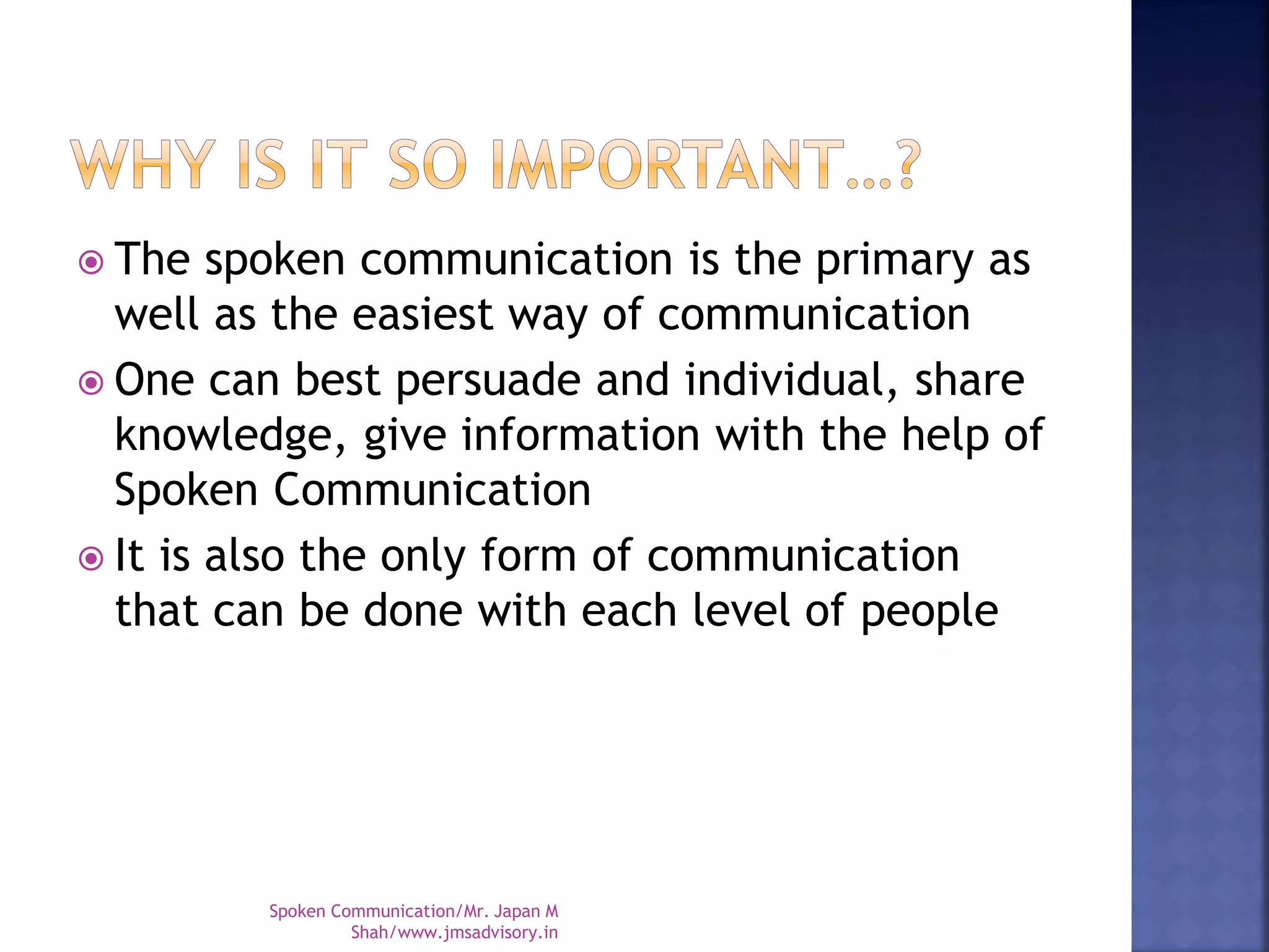 Spoken communication Skills/ Telephonic Communication Skills ...