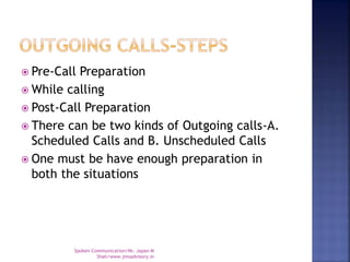 Spoken communication Skills/ Telephonic Communication Skills ...