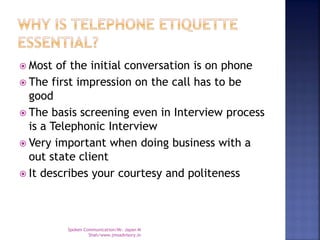 Spoken communication Skills/ Telephonic Communication Skills ...